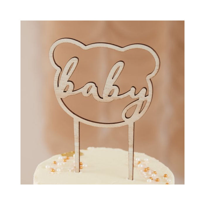 Wooden Teddy Bear "Baby" Cake Topper – The French Kitchen Castle Hill