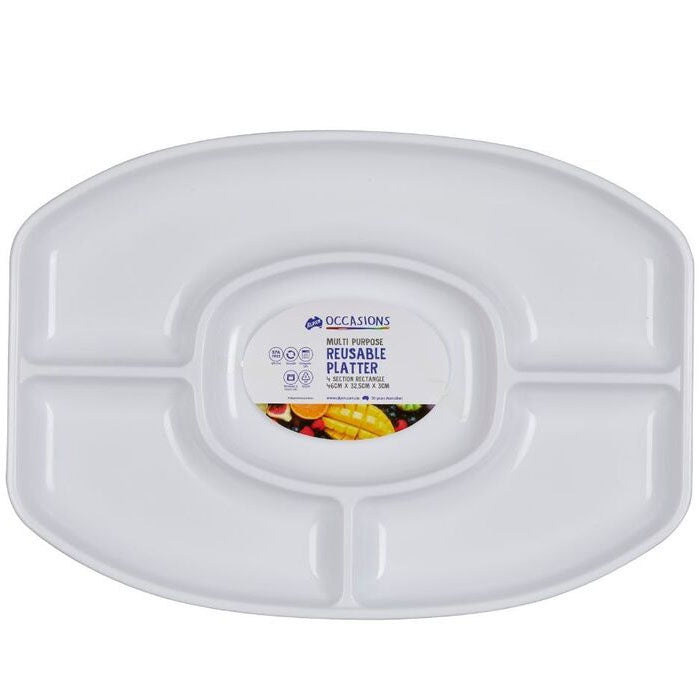 4-Section Reusable Serving Platter – 46cm x 32.5cm – The French Kitchen ...