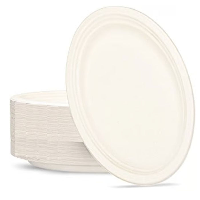 Sugarcane oval plate 50pk 9" – The French Kitchen Castle Hill