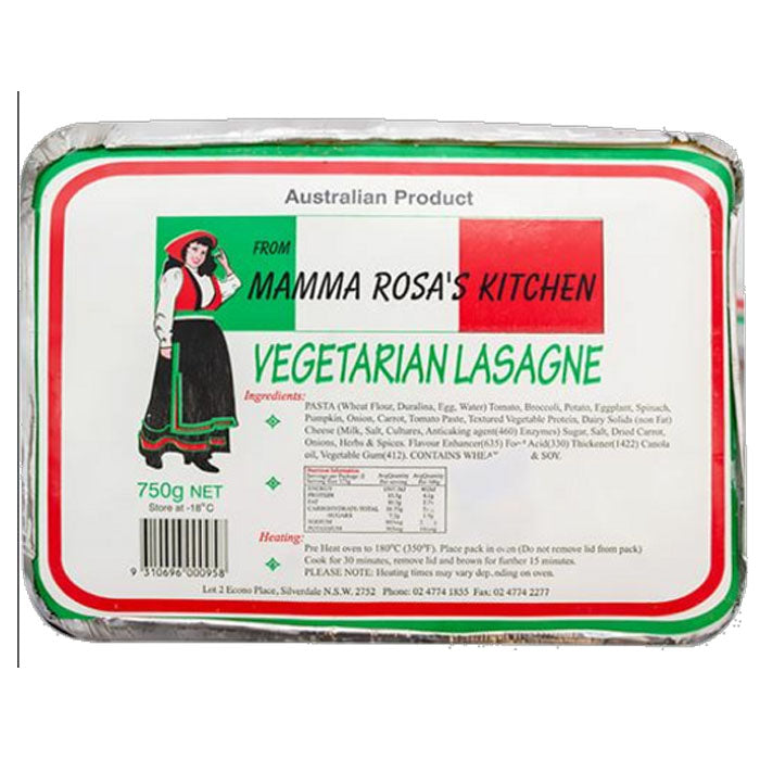 Mamma Rosa Lasagne Vegetarian 750G – The French Kitchen Castle Hill